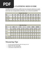 China Size Charts, Size Conversion Charts, Chinese Size Chart | PDF ...