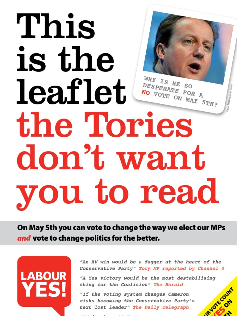 The leaflet the Tories don’t want you to read | Conservative Party (Uk ...