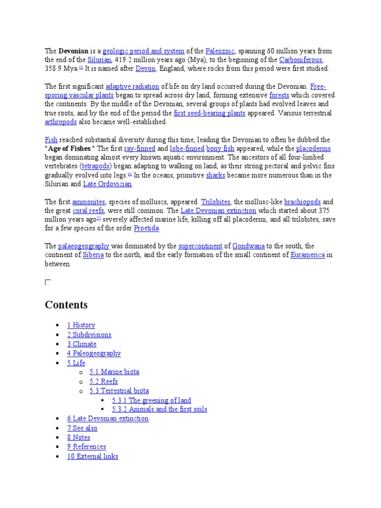 Overview of the Devonian Period | PDF | Earth Sciences | Geology