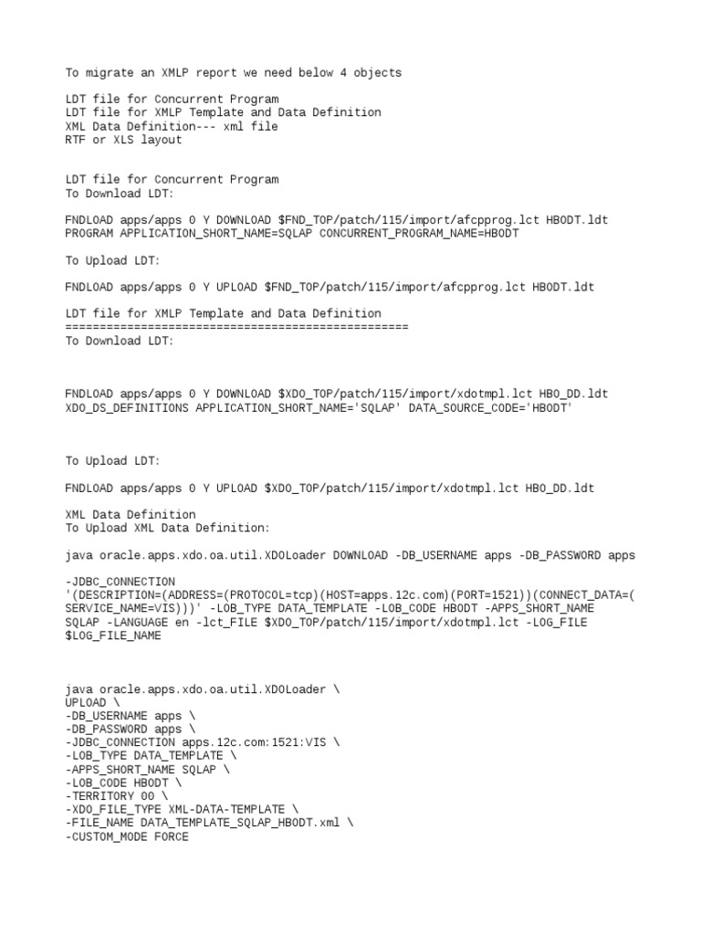 FND LOAD and XDO LOADER | PDF | Computer Data | Computer Engineering