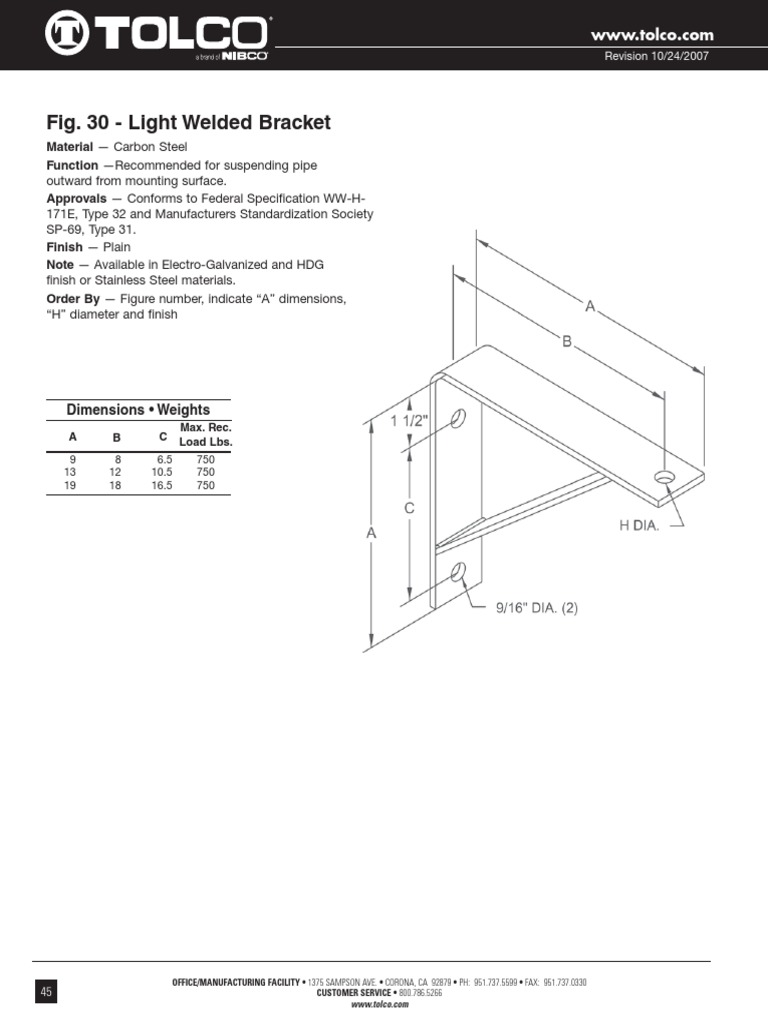 30H - 30M - Ev51941 Tolco | PDF | Pipe (Fluid Conveyance) | Industrial ...