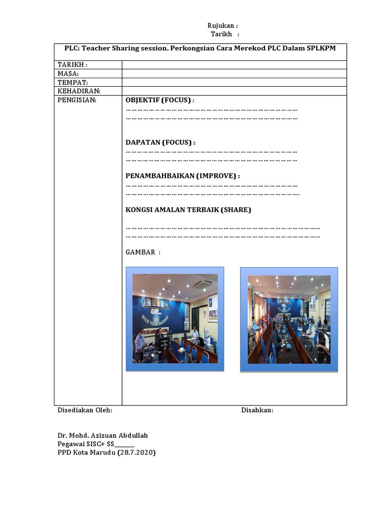 Panduan Merekod PLC di SPLKPM | PDF