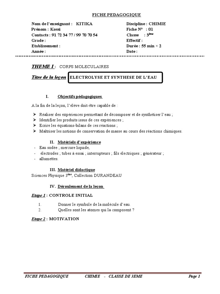 Chimie 3 Eme | PDF | Ph | Alcane