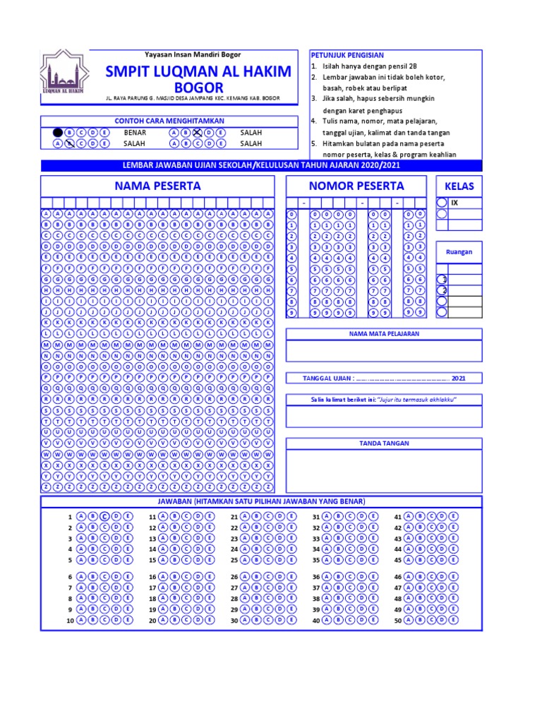 LJK Us Kelas Ix | PDF