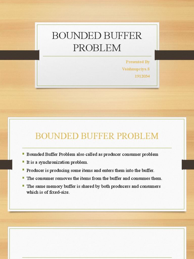 Bounded Buffer Problem | PDF