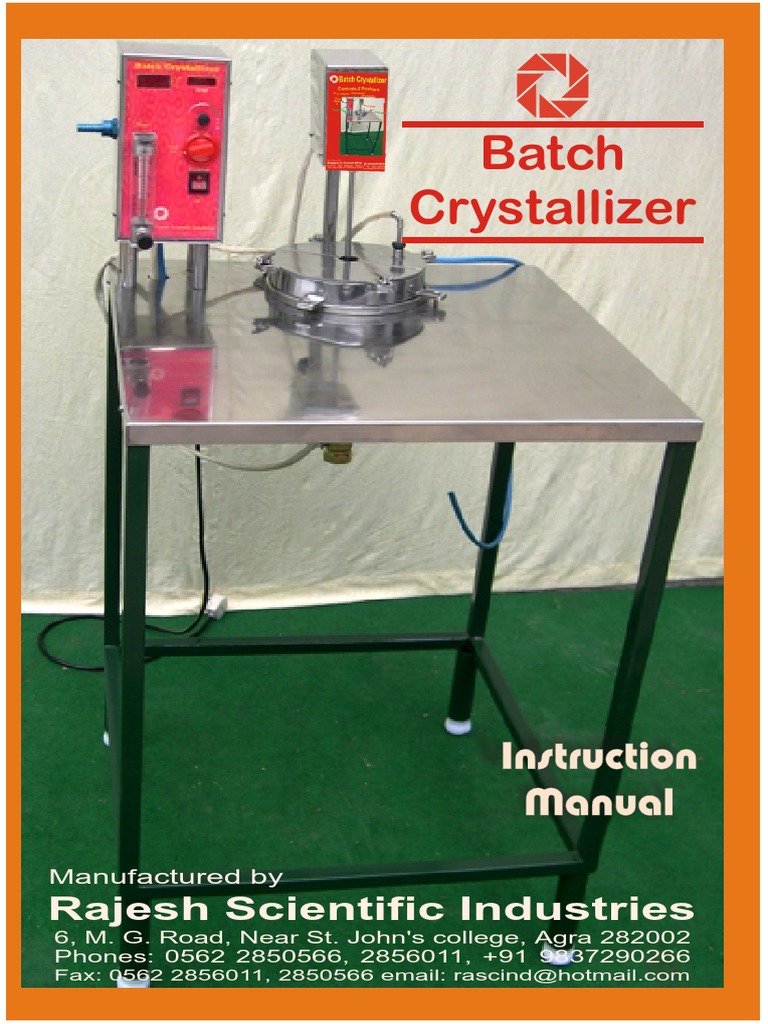 Batch Crystallizer | PDF | Crystallization | Solution