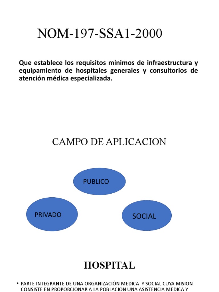 Nom 197 Ssa1 2000 | PDF | Hospital | Cuidado de la salud