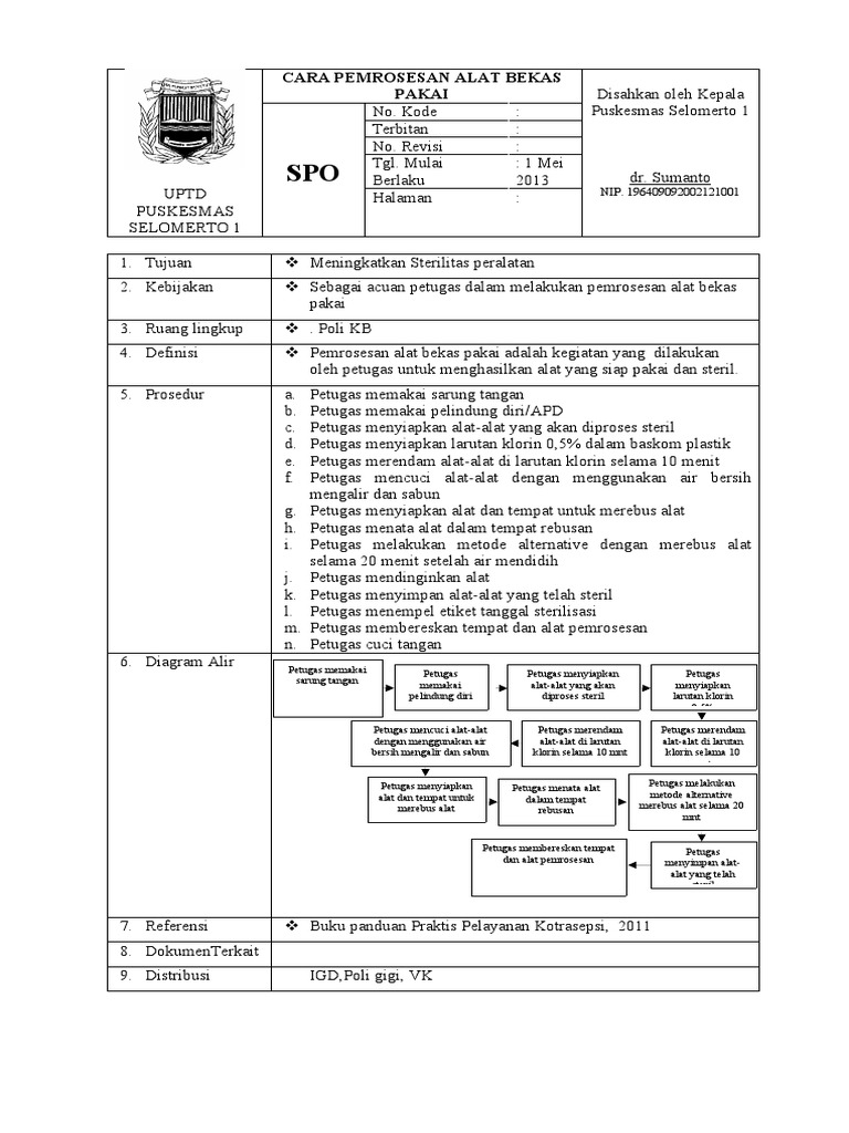 Spo Cara Pemrosesan Alat Bekas Pakai | PDF
