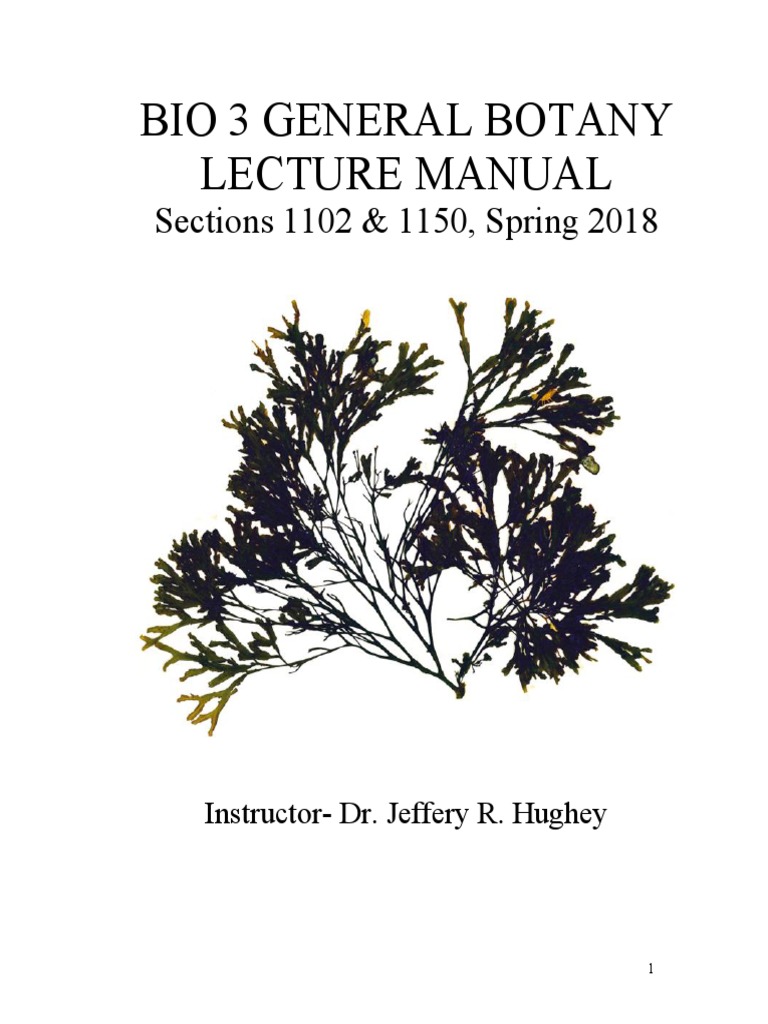 Bio 3 General Botany Lecture Manual: Sections 1102 & 1150, Spring 2018 ...
