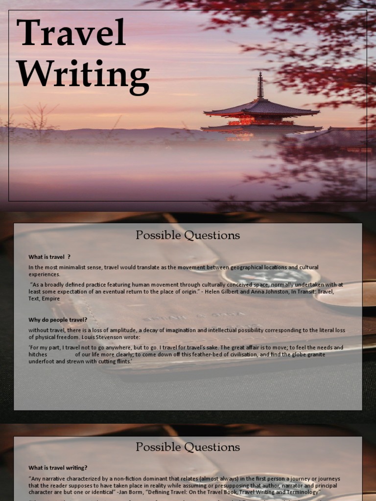 Travel Writing: A Concise Guide to the Genre | PDF | Guide Book ...