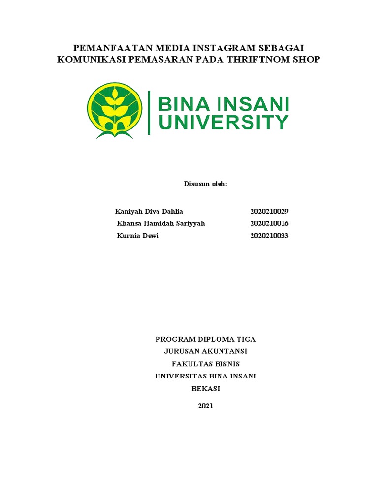 Jurnal Kombis - Kel 13 Nia | PDF