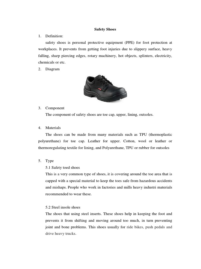 Safety Shoes: Ride Bikes, Push Pedals and Drive Heavy Trucks | PDF ...