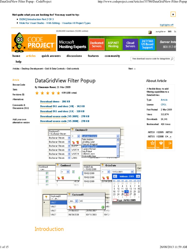 DataGridView Filter Popup - CodeProject | PDF | Class (Computer Programming) | Inheritance ...