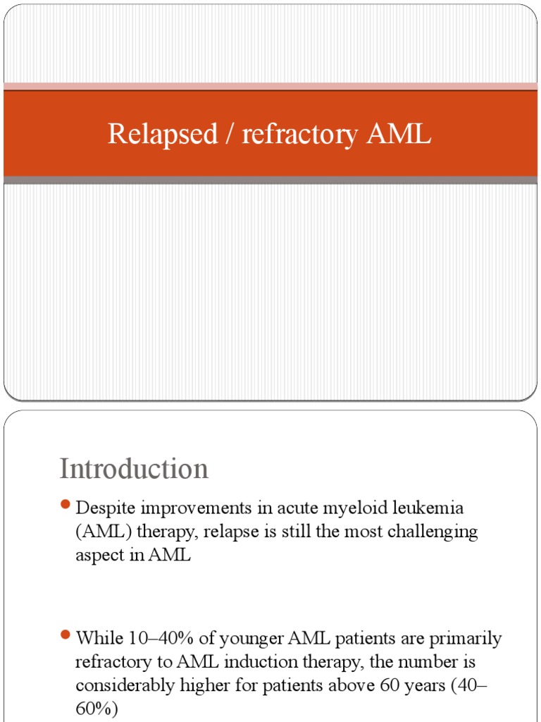 Relapsed Refractory AML | PDF | Hematopoietic Stem Cell Transplantation ...