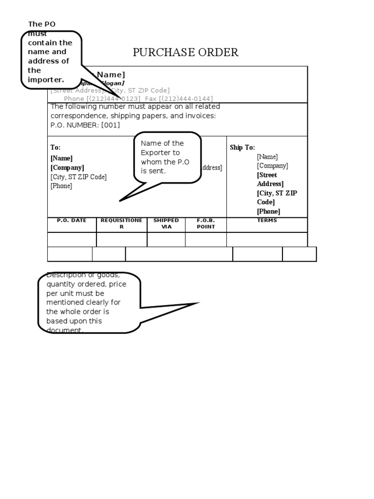 Purchase Order: (Company Name) | PDF | Invoice | Zip Code