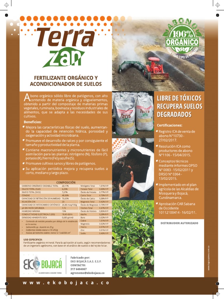 TerraZan - Ficha Tecnica | PDF