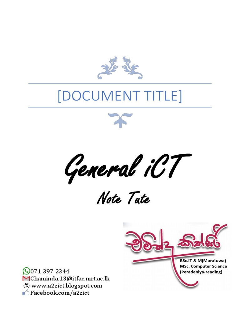 Extra Note No 01 | PDF