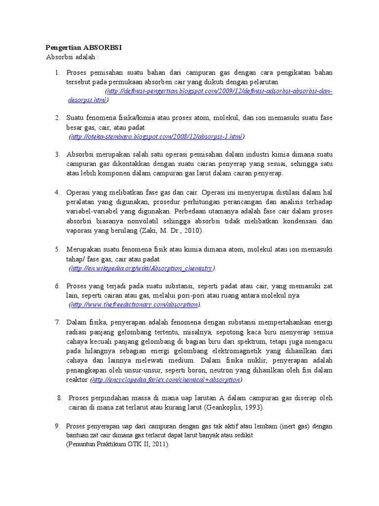Pengertian ABSORBSI | PDF | Sains & Matematika
