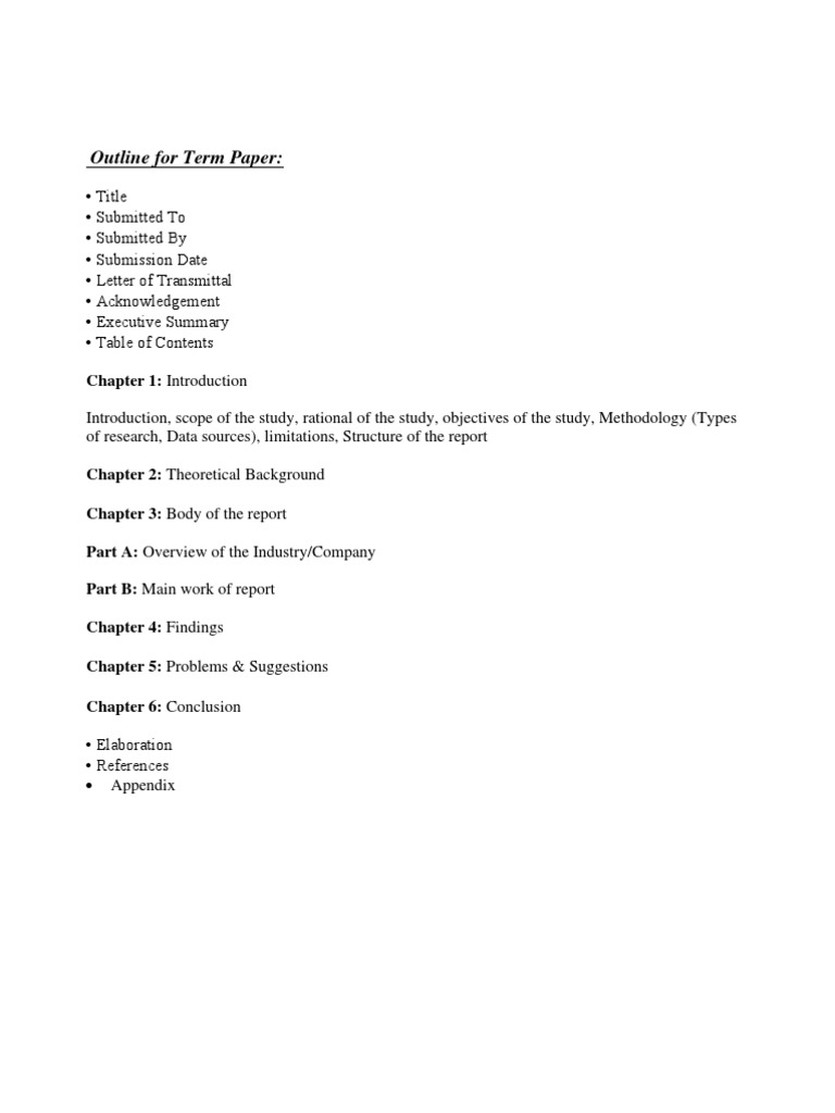 Outline of Term Paper 34th Batch | PDF | Business | Art