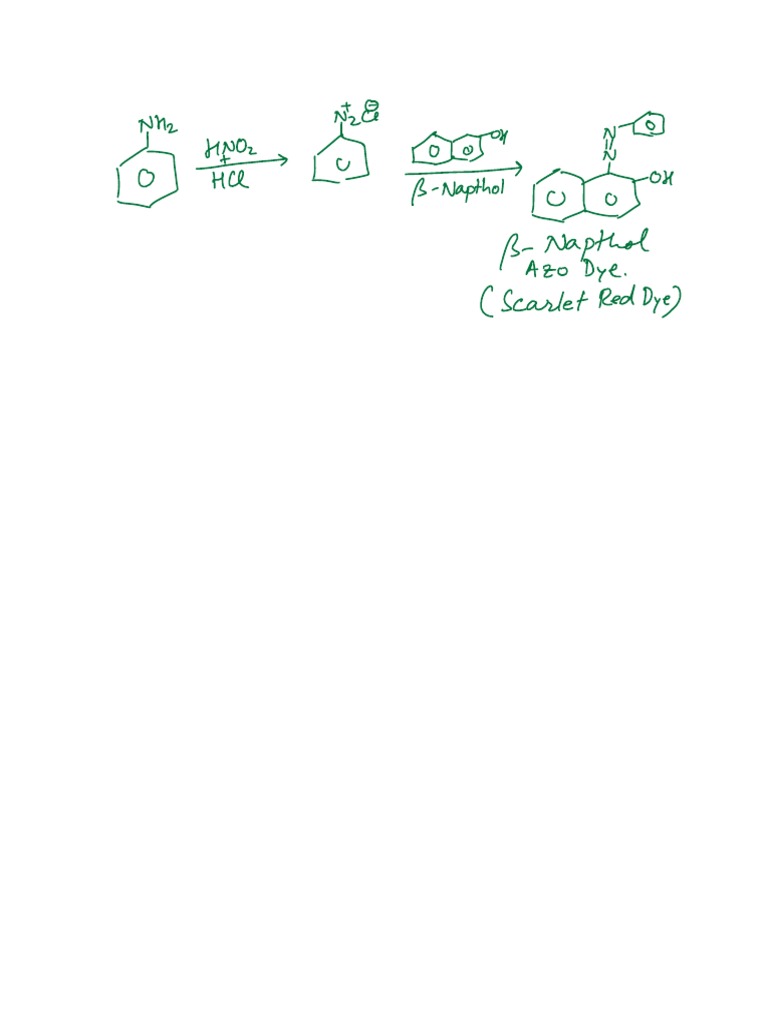 Azo Dye Test For Primary Aromatic Amines From NCERT Lab Manual | PDF