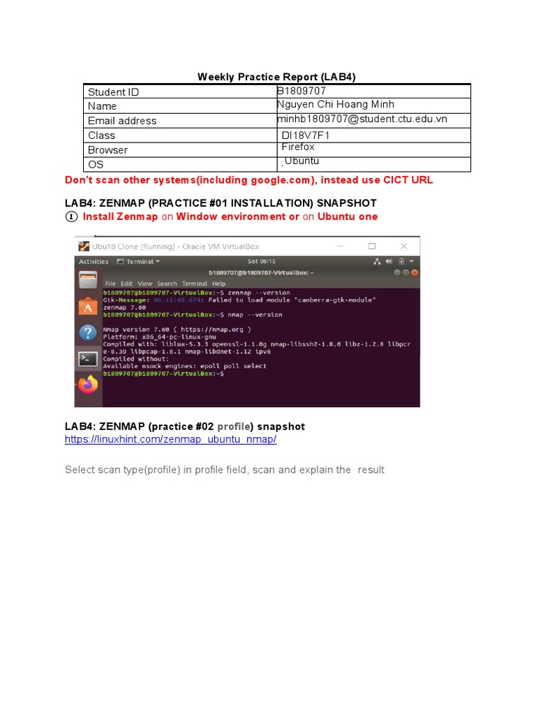 Lab 04-Scanning2-Zenmap | PDF | Internet Architecture | Network Topology
