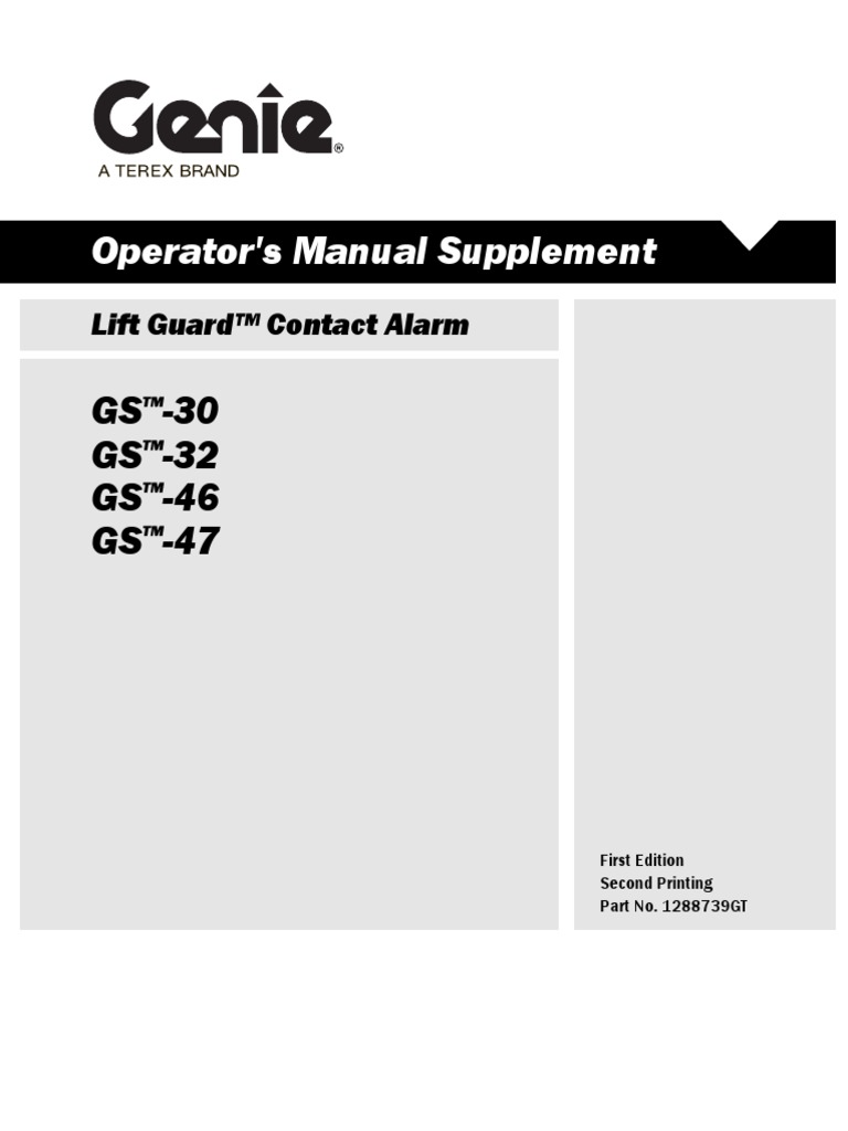 Operator's Manual Supplement: GS - 30 GS - 32 GS - 46 GS - 47 | PDF ...