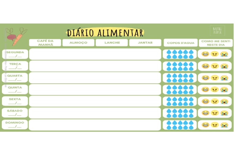 Diario Alimentar Word | PDF