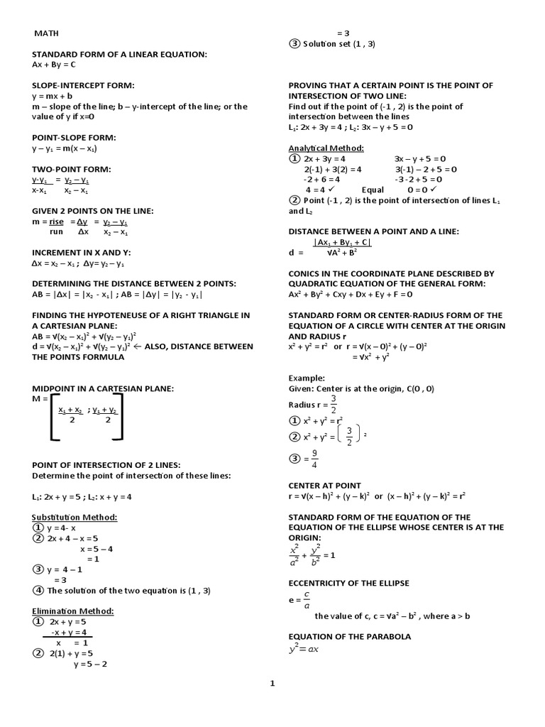 Formulas | PDF | Area | Density