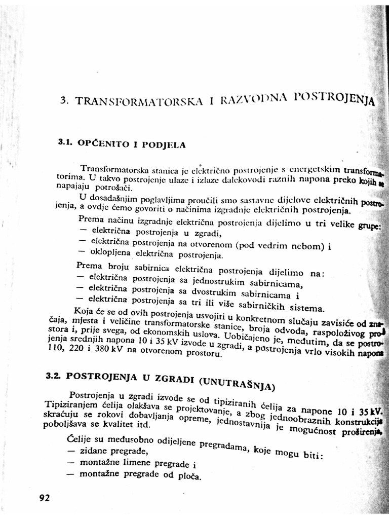 Vrste Razvodnih Postrojenja | PDF