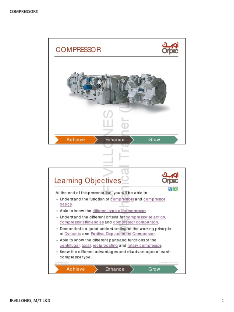 Compressor PPT - Part 1 | PDF | Pascal (Unit) | Engines