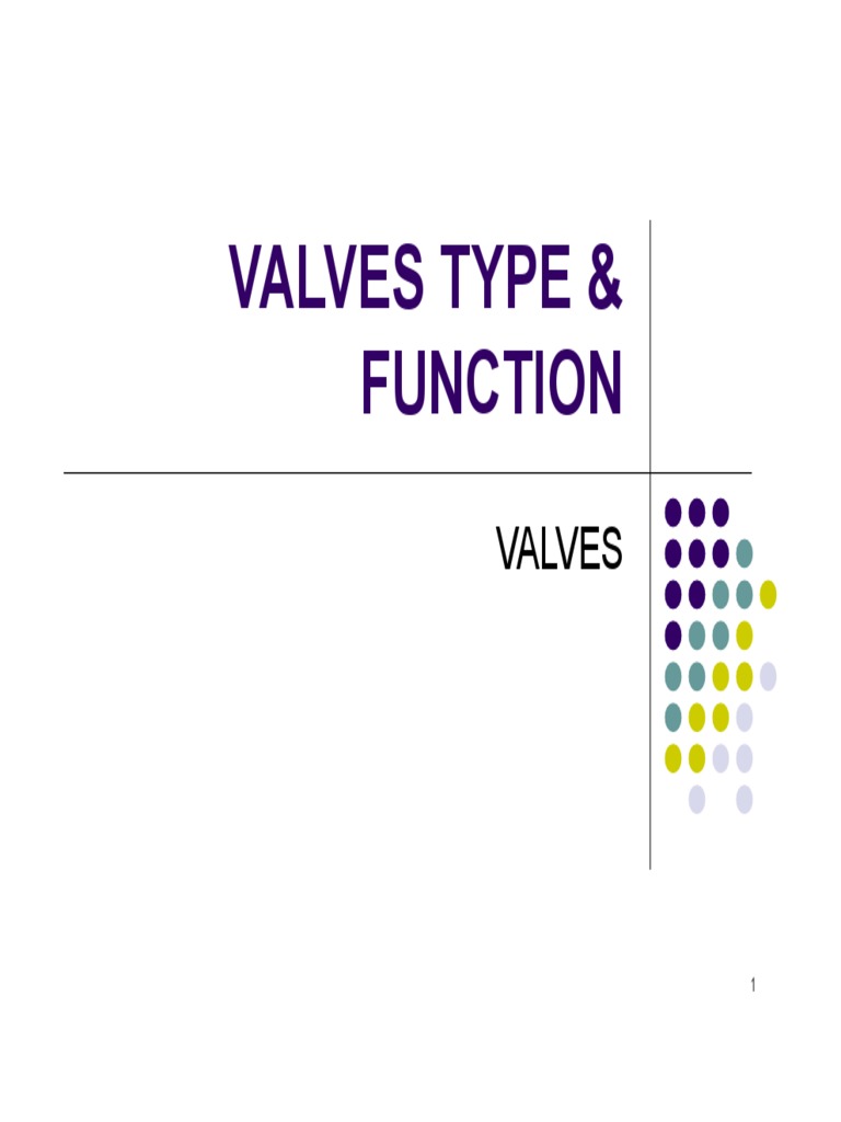Types of Valves and Their Functions | PDF | Valve | Pressure