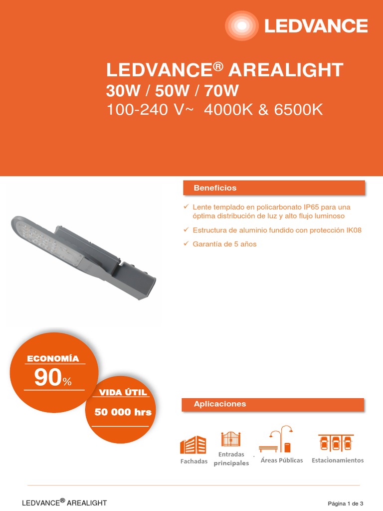 Ledvance Arealight Datasheet | PDF
