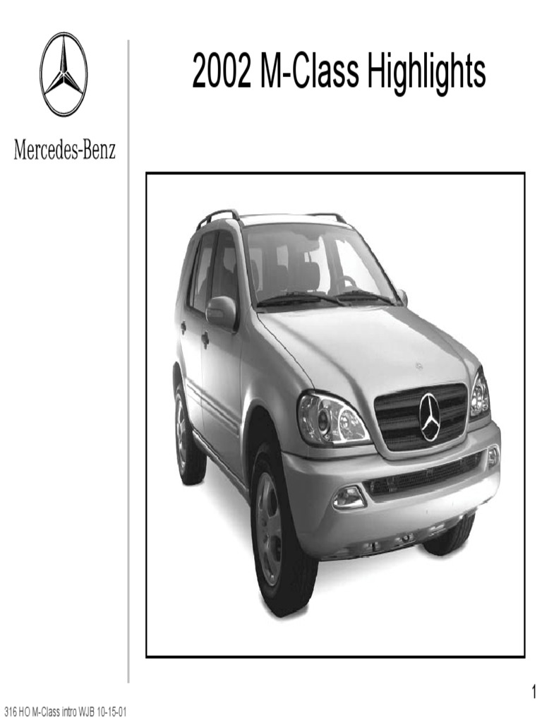 VEH MB ML320 FUEL W163 Fuel System Changes 2002 | PDF