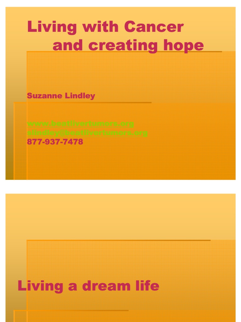 Living With Cancer (Suzanne Lindley) | PDF | Causes Of Death | Health ...