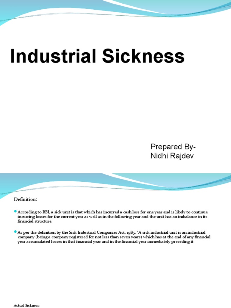 Understanding Industrial Sickness Causes | PDF | Economies | Business