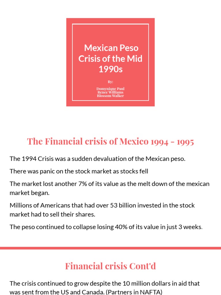 Mexican Peso Crisis: Causes & Impact | PDF | Economies | World Economy