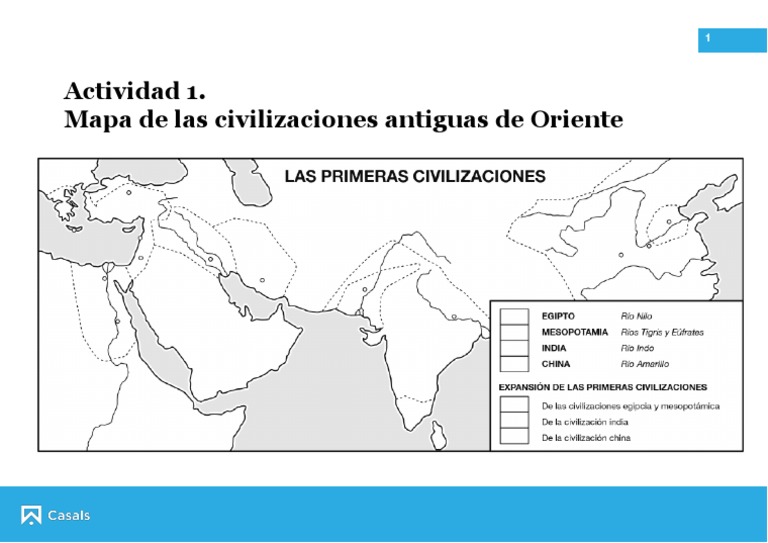 Mapa De Civilizaciones Antiguas De Oriente Medio HISTORIA Y GEOGRAFIA