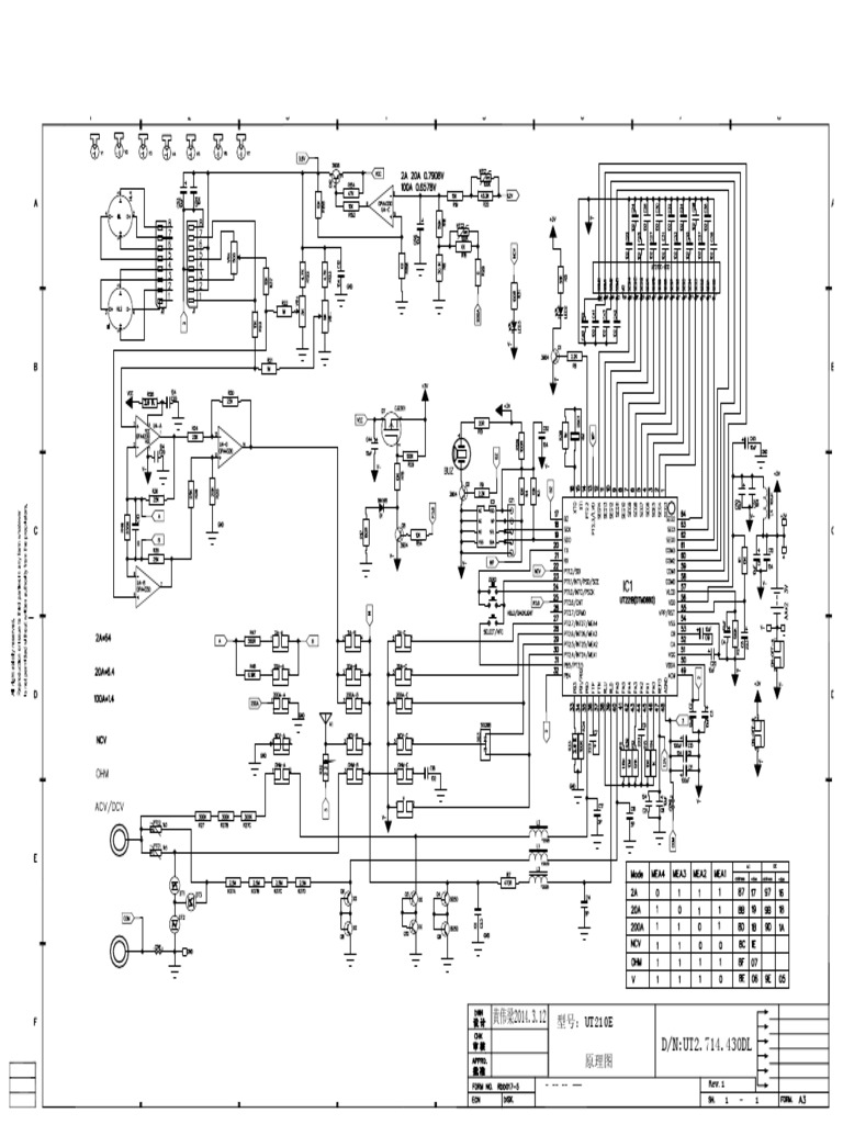 Uni-T Ut210e Schematic | PDF