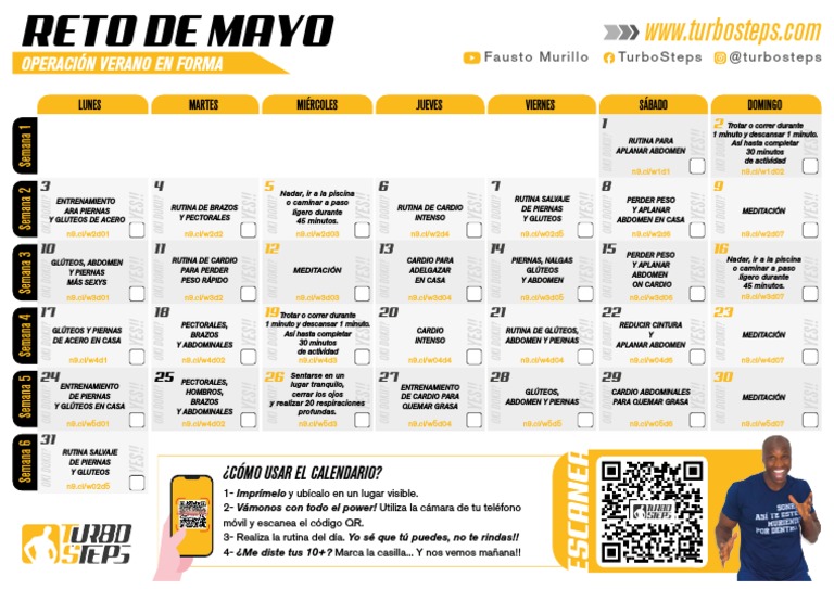 Reto de Mayo: Rutinas Fitness en Casa | PDF