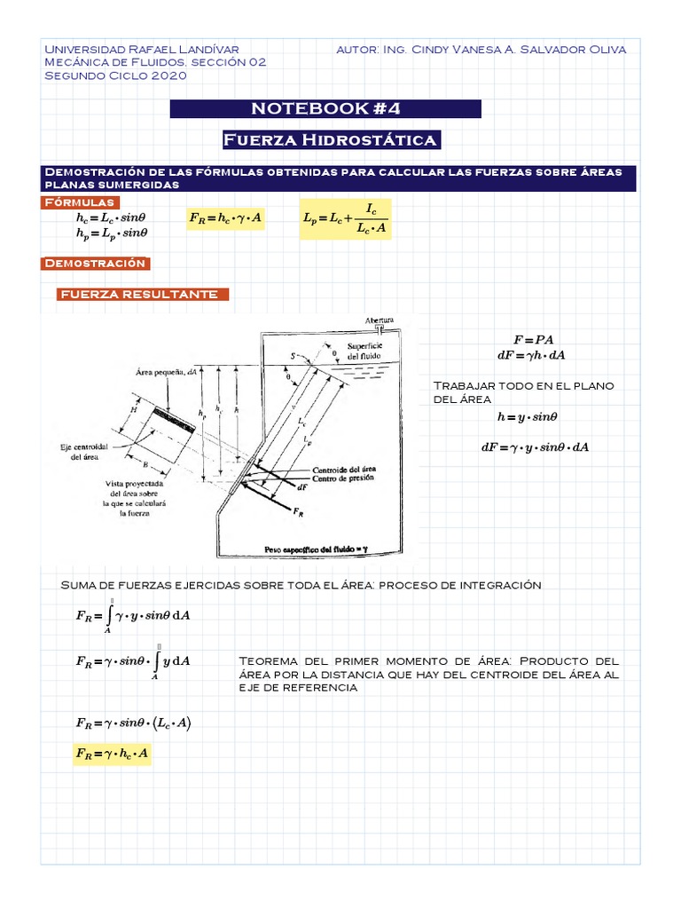 NOTEBOOK 4 - Fuerzas Hidrostáticas (PARA CLASE) | PDF | Presión ...