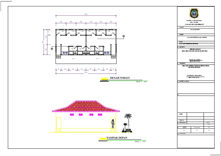 Denah Dan Tampak Depan Toilet | PDF