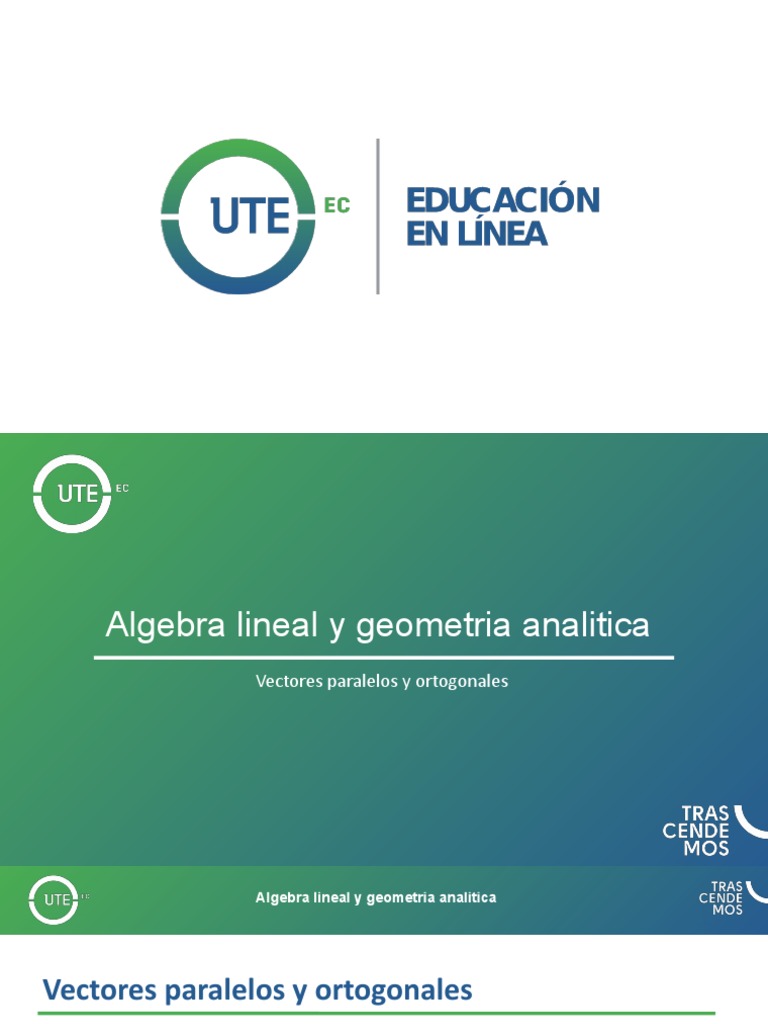 Vectores Paralelos y Ortogonales | PDF | Vector Euclidiano | Ortogonalidad