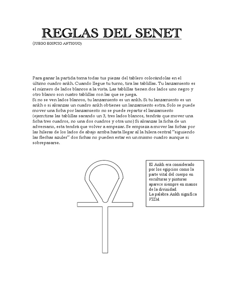 Juego Del Senet | PDF