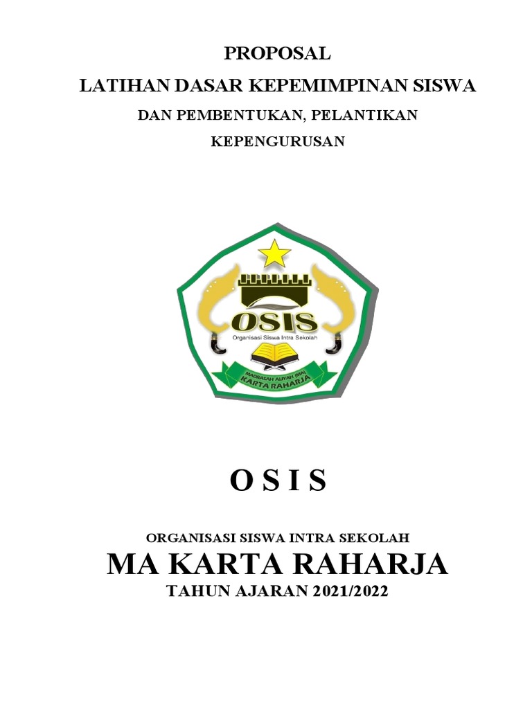 Proposal LDKS OSIS MA Karta Raharja | PDF | Karier & Perkembangan