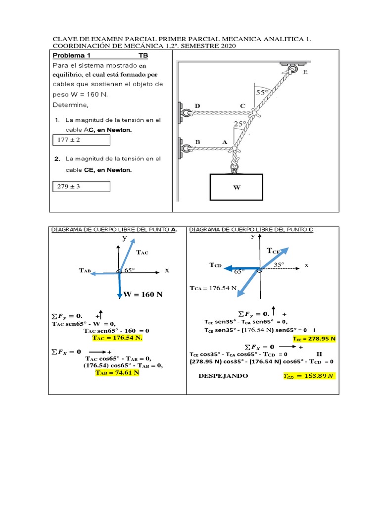 Primer Examen Parcial Mecanica Analitica 1 Temario B | PDF | Vector Euclidiano | Ingeniería mecánica