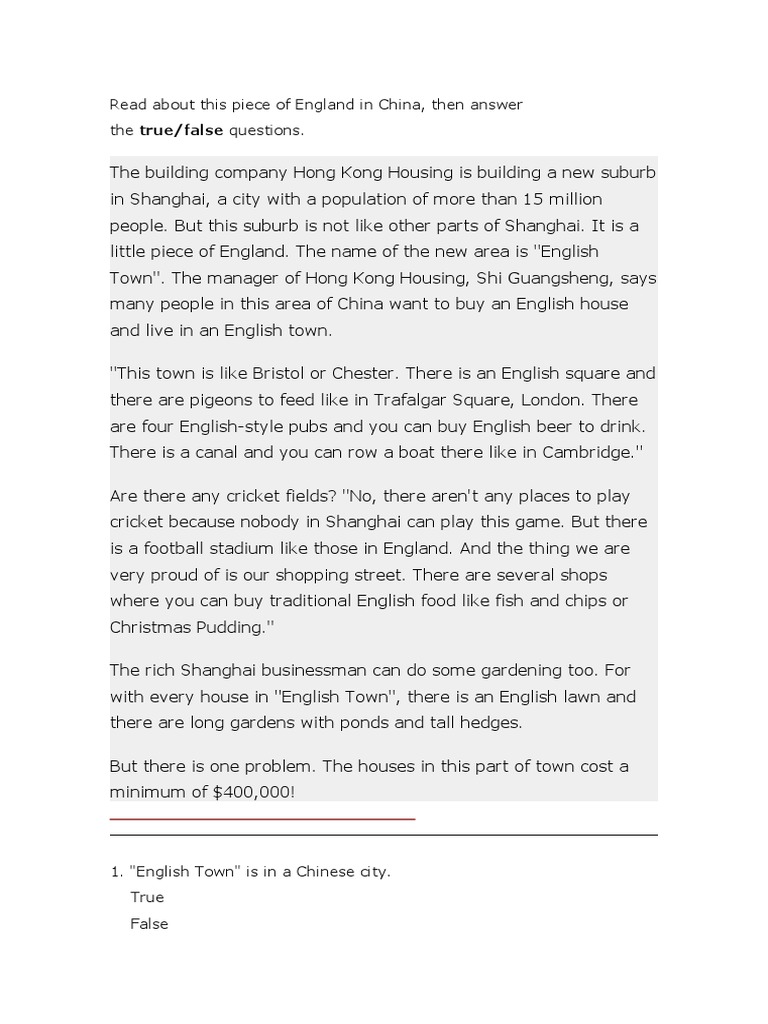 English Town: A Slice of England in China | PDF