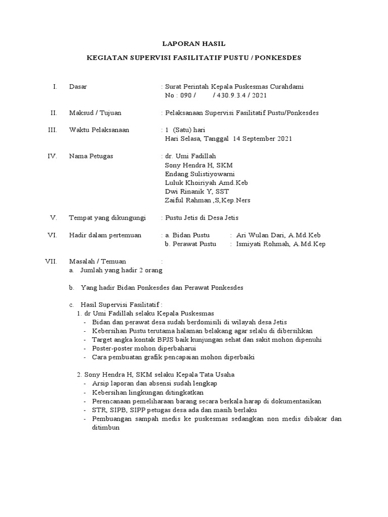 Lap Hasil Sufas Jetis | PDF