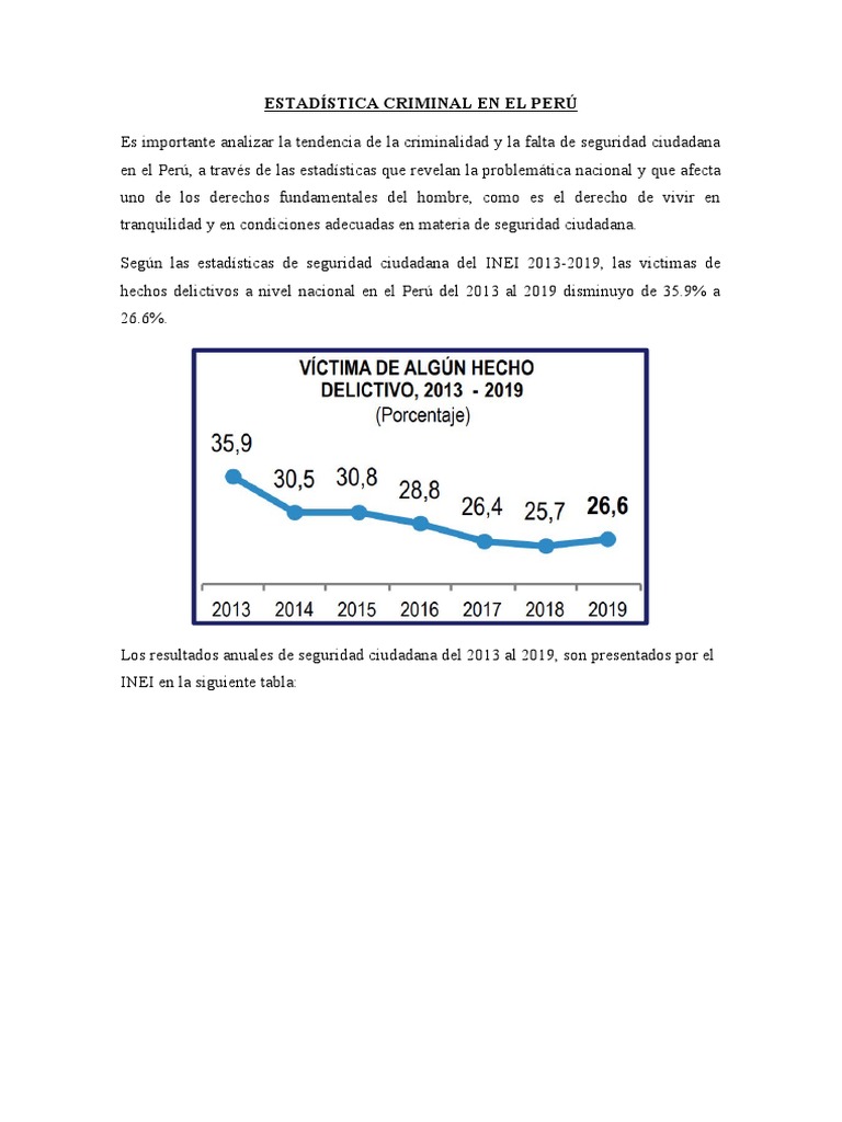 Estadística Criminal en El Perú | PDF
