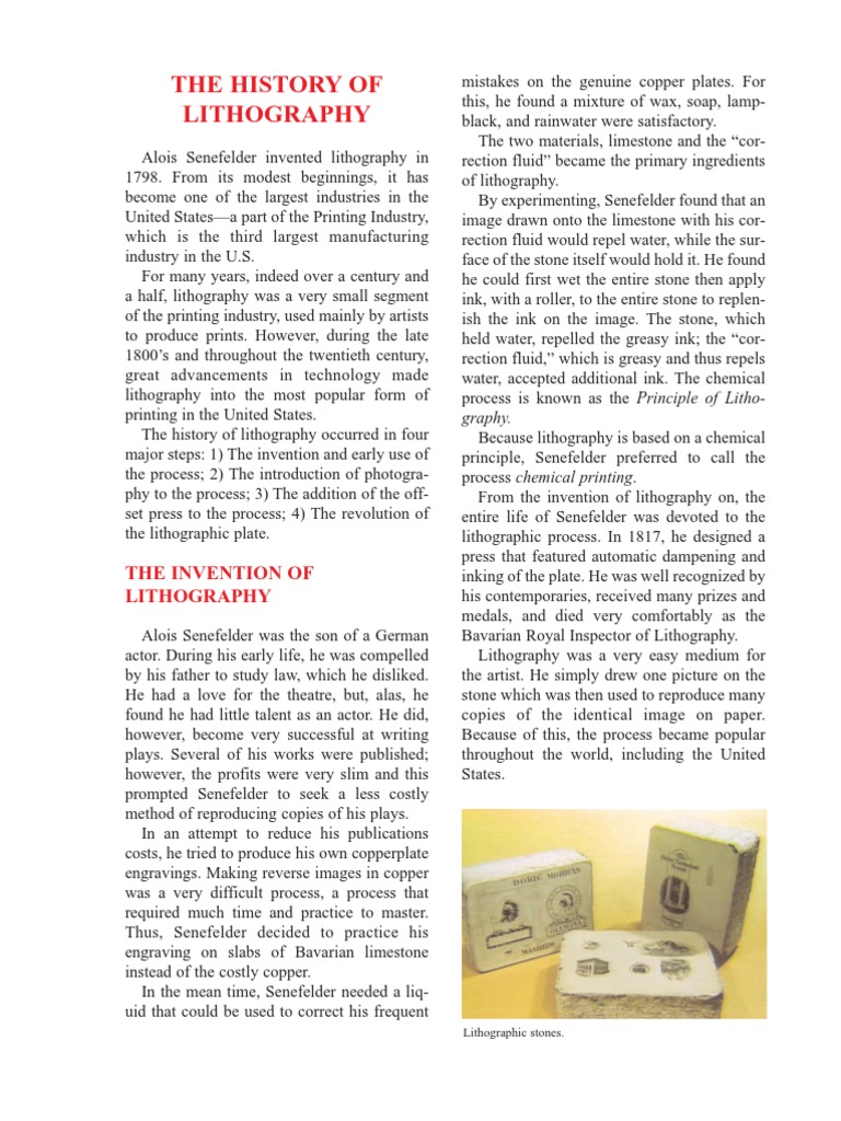 The Evolution of Lithography: From Invention to Revolution | PDF ...