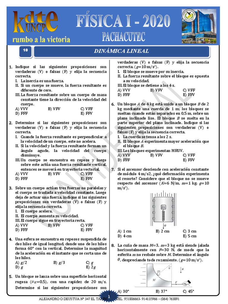 Física I | PDF | Fuerza | Velocidad